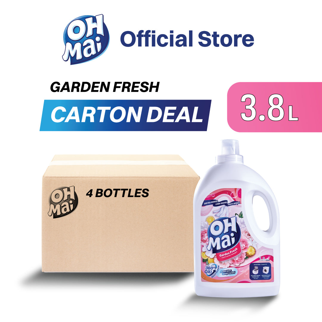 [CARTON DEAL] OH MAI Laundry Liquid Detergent - Garden Fresh (4 X 3.8L ...